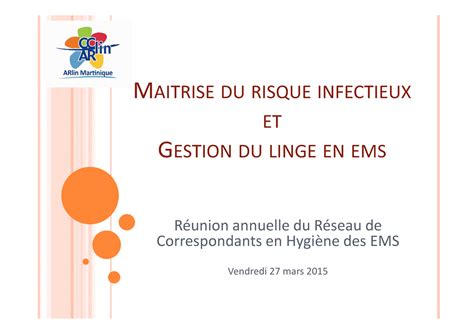 Gestion Du Linge Notes MAITRISE DU RISQUE INFECTIEUX ET GESTION DU