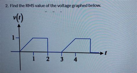 Solved 2 Find The Rms Value Of The Voltage Graphed Below