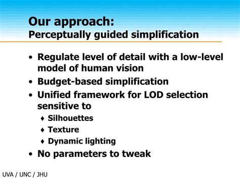 ppt perceptually guided simplification of lit textured meshes