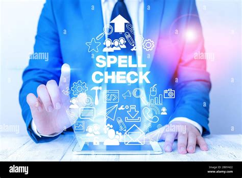 Word Writing Text Spell Check Business Photo Showcasing To Use A Computer Program To Find And