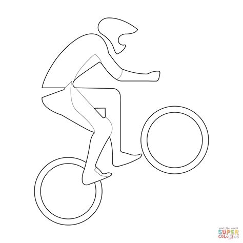 산악 자전거 타기 색칠하기