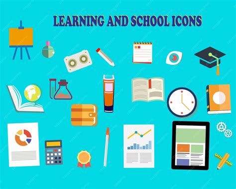 Premium Vector A Set Of Education And School Icon In Vector