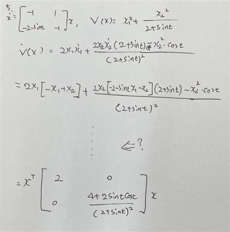 Solved 5 Check The Stability Of The Following System By Chegg Com
