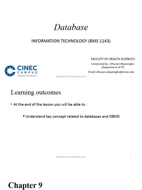 Lec 9 - Databases | PDF | Databases | Information