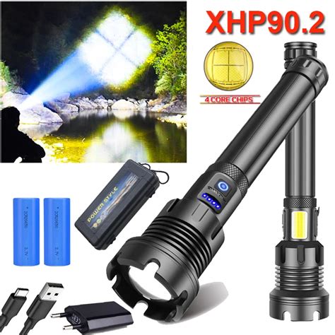 300000 Lm Xhp90 2 Most Powerful Led Flashlight Usb Rechargeable Led