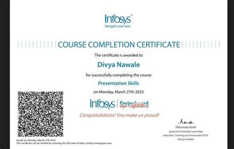 Divya Nawale On Linkedin Presentationskills Infosysspringboard