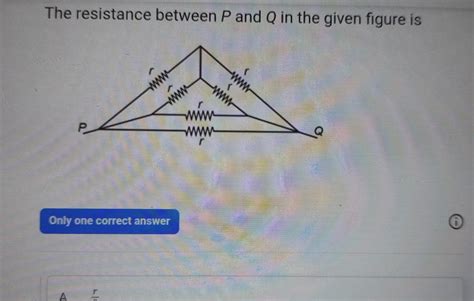 Answered The Resistance Between P And Q In The Given Figure Is Ww