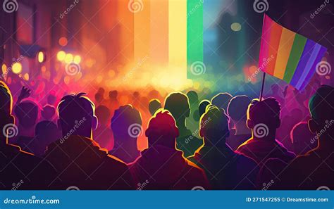 Lgbt Community Pride Background Illustration Rainbow Flag Colors