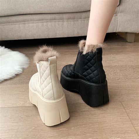 Fur Platform Snow Boots Juneptune