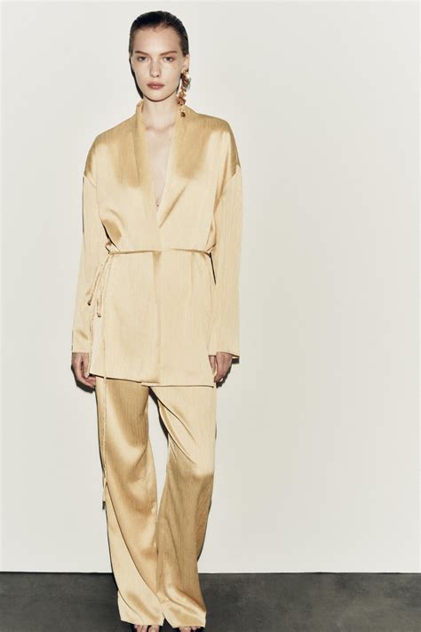 Zara Belted Pleated Kimono International Shipping