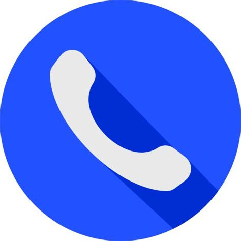 Blue Color Round Shape Contact Icon PNG Vector Image