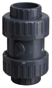 Válvula check de doble unión universal pvc Orbe