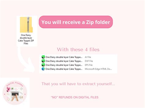 Digital Daisy First Birthday Girl Cake Topper Double Layered Svg One