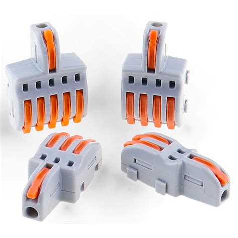 Quick Connector 1 Input 5 Output Electrical Splitter Push In Terminal