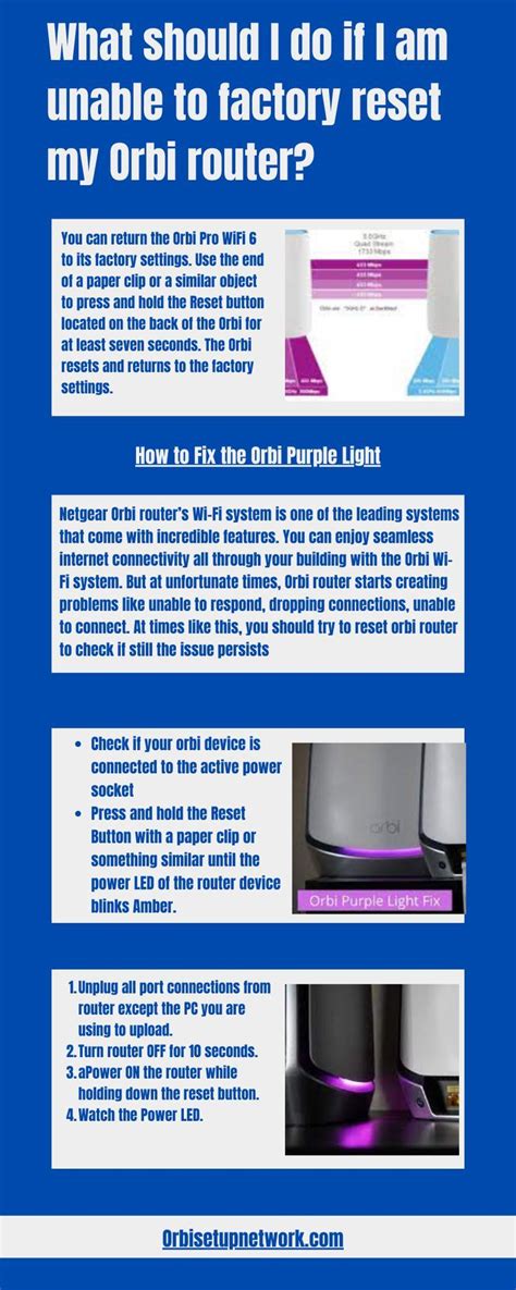 What Should I Do If I Am Unable To Factory Reset My Orbi Router