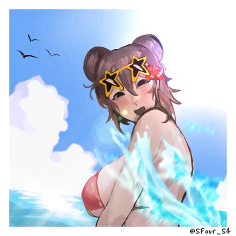 Rule 34 Beach Big Breasts Bikini Blush Lines Breasts Female Happy How To Date An Entity And