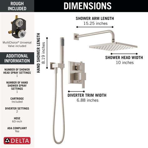 Monitor® 14 Series Shower With Raincan Hand Shower And Rough Valve In
