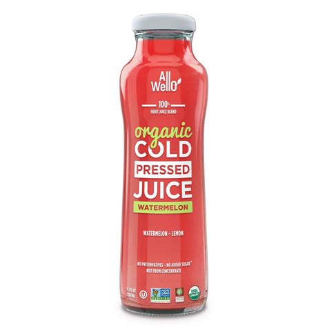 Allwello Organic Cold Pressed Juice Watermelon Shop Juice At H E B
