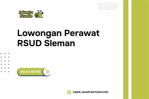 Lowongan Perawat Rsud Sleman Tahun 2025
