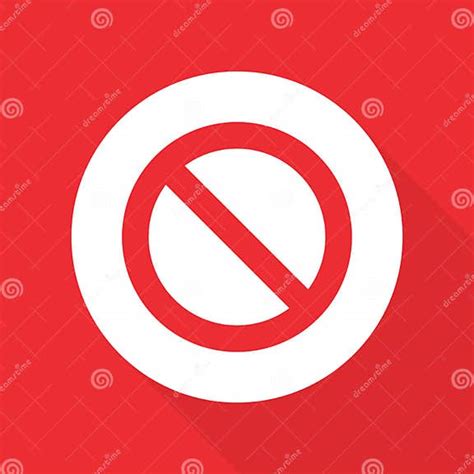 禁用红色矢量图图标 红色背景上的平面样式的禁止标记 矢量图eps10 向量例证 插画 包括有 限制 平面 215549874