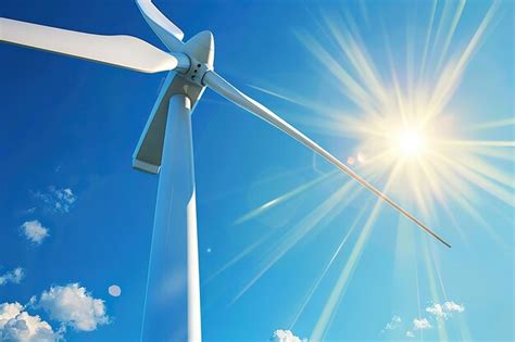 Generative Ai On Theme Of Wind Power Farm With Rotation Propellers Does