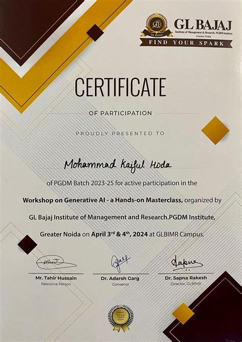 Mohammad Kaiful Hoda On Linkedin Generativeai Glbimr Masterclass Techinnovation