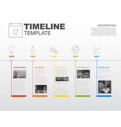 Zig Zag Timeline Template Royalty Free Vector Image