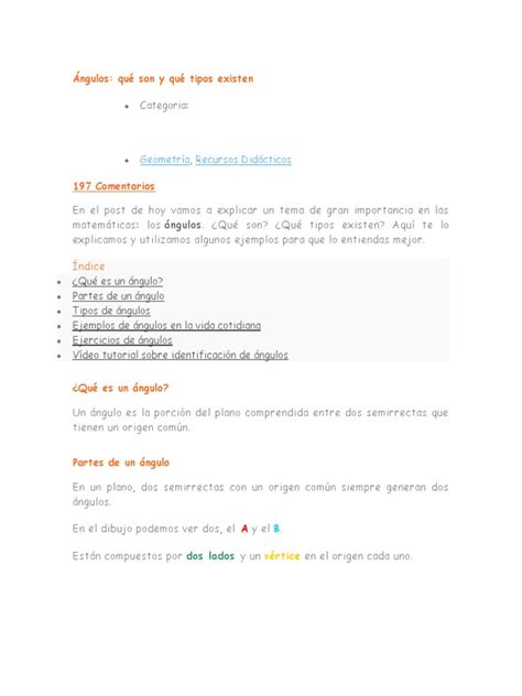 Ángulos Fisica Pdf Ángulo Trigonometría