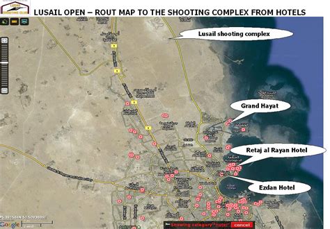 Qatar Shooting Lusail Open Route Map From Hotels