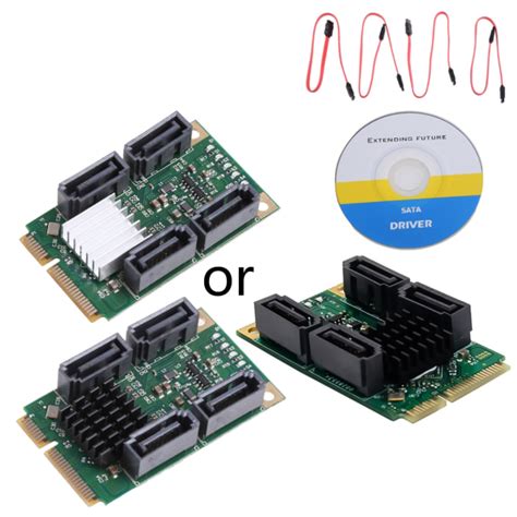 portars PCIE till SATA expansionskort SATA III Gbps Mini PCI för Express Marvel SE