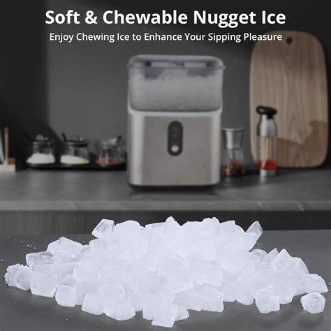 Aconee Máquina De Hielo Nugget Para Encimera Con Hielo Masticable Suave