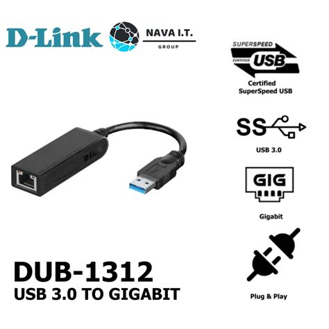🔥ใส่โค้ดลด50฿3d2l2uju🔥 D Link Dub 1312 Usb 30 To Gigabit Ethernet