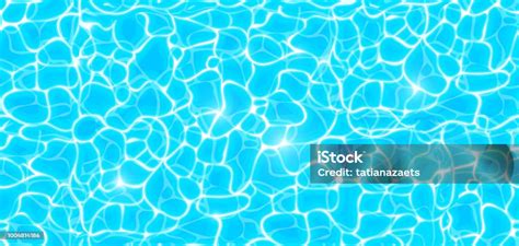 水プール テクスチャ下ベクトルの背景リップル波と流れ青い夏アクア スイミング シームレス パターン海海の表面トップ ビュー 水面のベクター