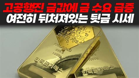 고공행진 금값 골드바 수요 급증 현재의 종로 금시장 YouTube