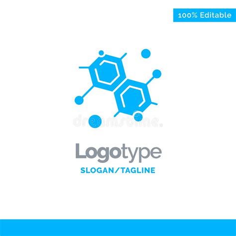 Chemist Molecular Science Blue Solid Logo Template Place For Tagline