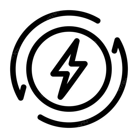 Renewable Line Icon Vector Renewable Icon Electric Energy Png And