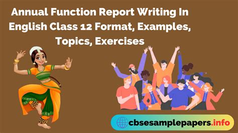 Annual Function Report Writing In English Class 12 Format Examples