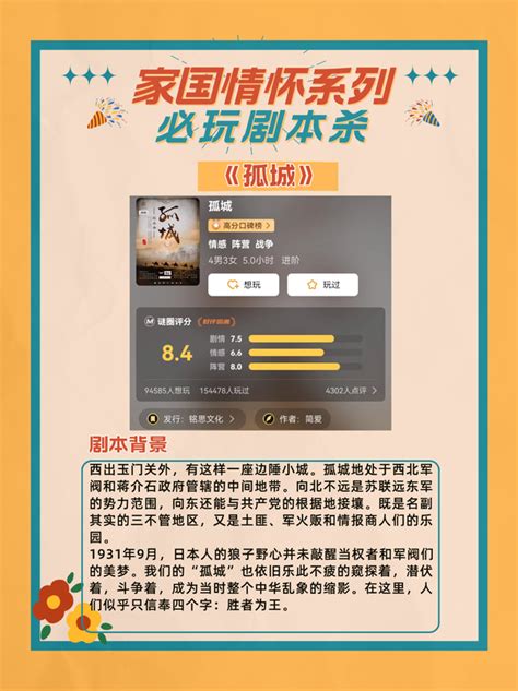 名侦探蜡笔小葵 的想法 家国情怀系列必玩剧本杀第二弹！谜圈评分 知乎