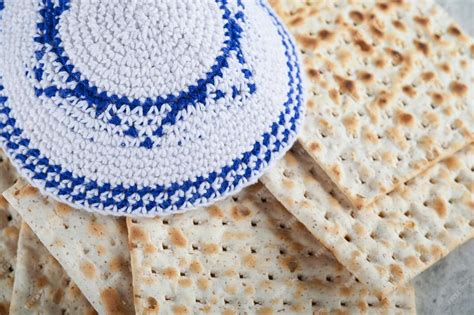 Premium Photo Passover Celebration Concept Matzah Red Kosher And