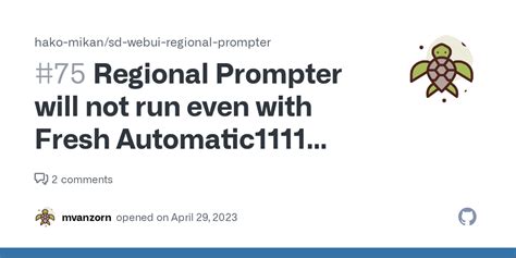 Regional Prompter Will Not Run Even With Fresh Automatic1111 Install