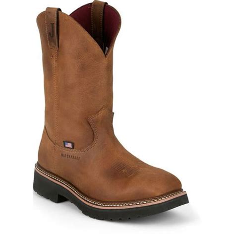 Justin Mens Ames 11 In Steel Toe Waterproof Boot