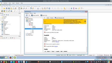 Db Manager Cannot Load Anymore A Postgis Layer That Is Not Registered