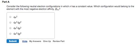 solved part a consider the following neutral electron