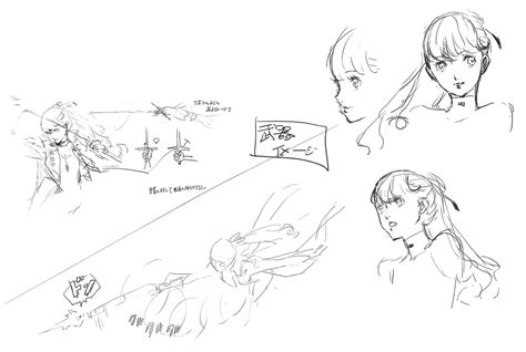Kasumi Sketches Persona 5 Royal Art Gallery
