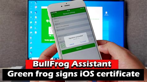 Install Bullfrog Assistant Green Frog Signs Ios Certificate Ictfix
