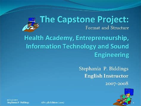 The Capstone Project Format And Structure Health Academy
