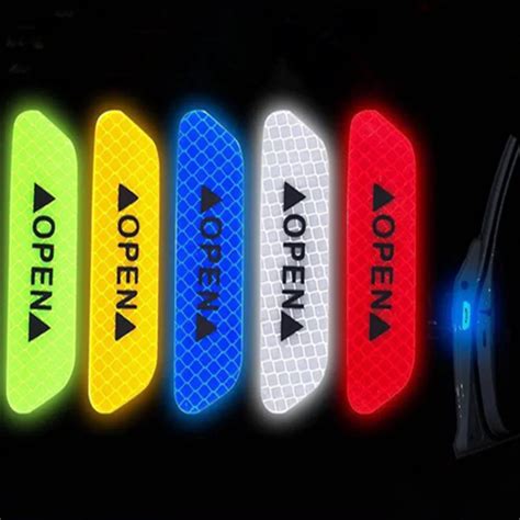 4 шт Автомобильная открытая светоотражающая лента светоотражающие полосы водонепроницаемые