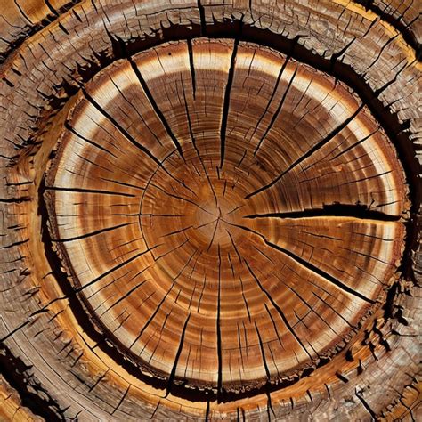 Annual Rings On A Tree Trunk Premium AI Generated Image