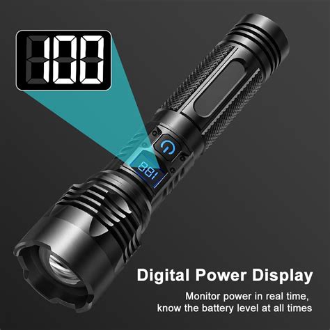 99000000 Lumen Super Bright Led Tactical Flashlight Rechargeable Led