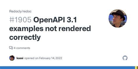 Openapi 31 Examples Not Rendered Correctly · Issue 1905 · Redoclyredoc · Github